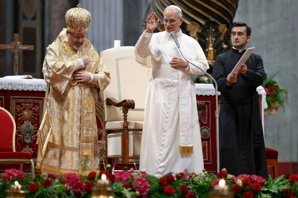 Papst Leo empfängt Pilger der ukrainischen griechisch-katholischen Kirche im Petersdom